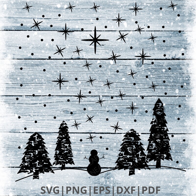 Winter Scene Svg - Etsy