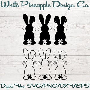 Bunnies SVG, Three Bunnies SVG, Bunny Silhouette SVG, Easter Bunny Svg ...
