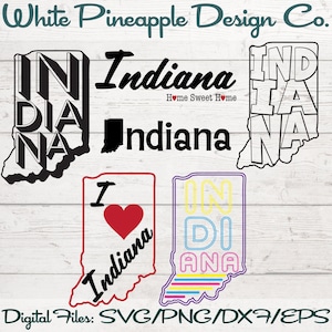 Indiana SVG, State SVG, Back Home Again in Indiana, Hand Drawn State ...