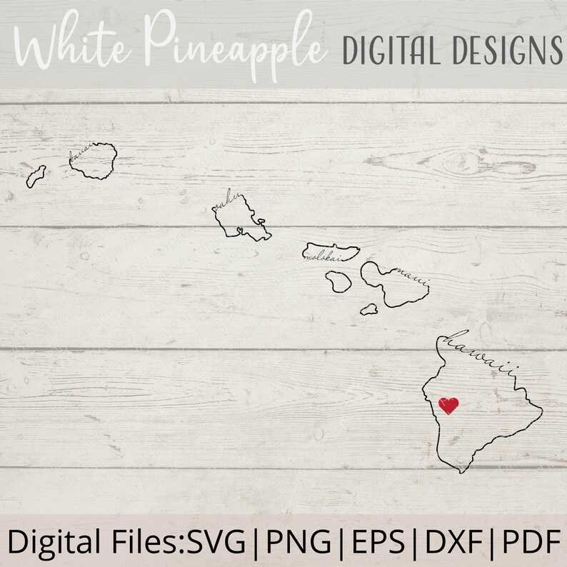 Hawaii SVG State of Hawaii SVG Home SVG State Outline - Etsy