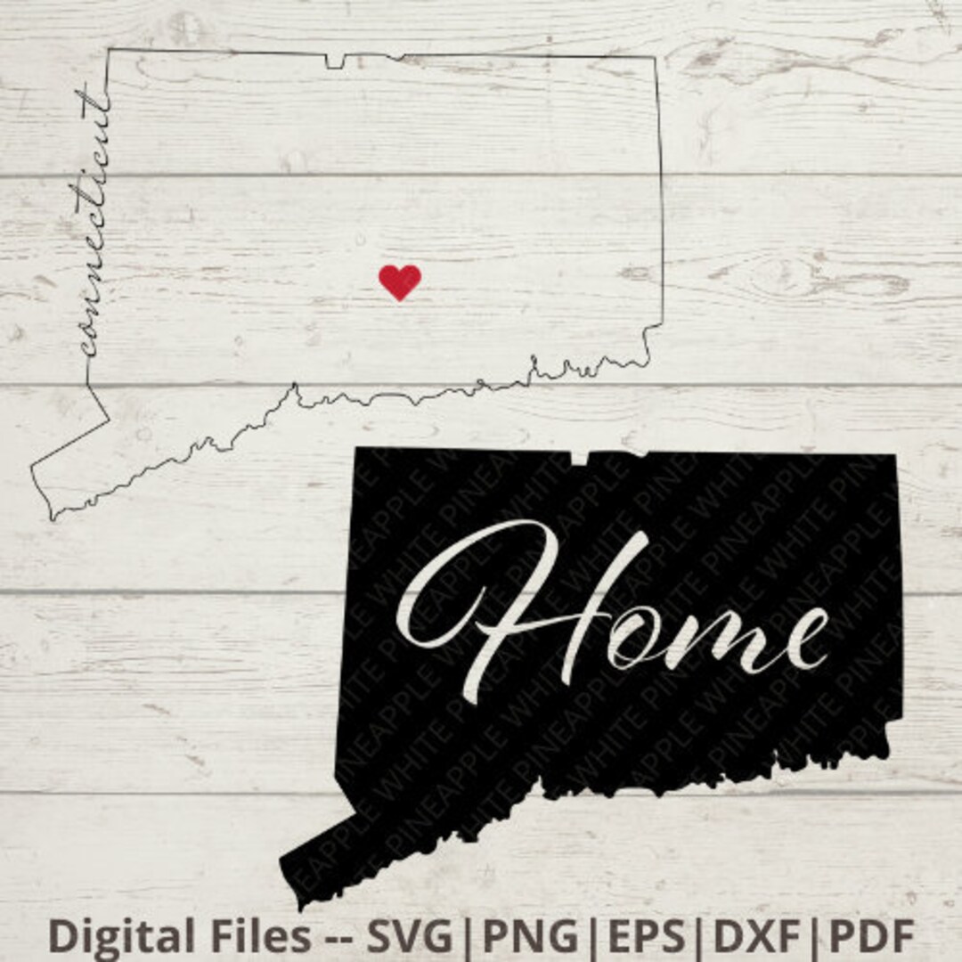 Connecticut SVG - Connecticut Silhouette SVG - United States SVG ...