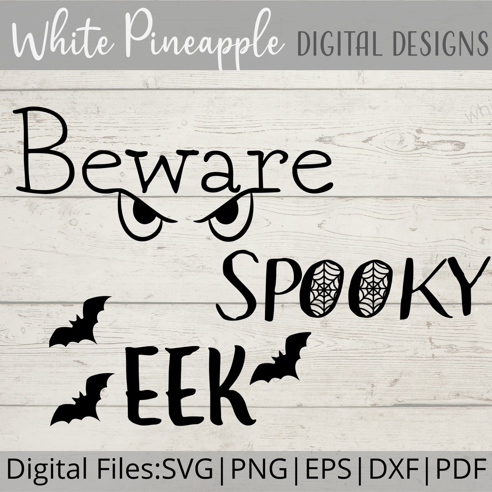 Halloween Sign SVG, Eek SVG, Beware SVG, Spooky Svg, Spider Web Svg ...
