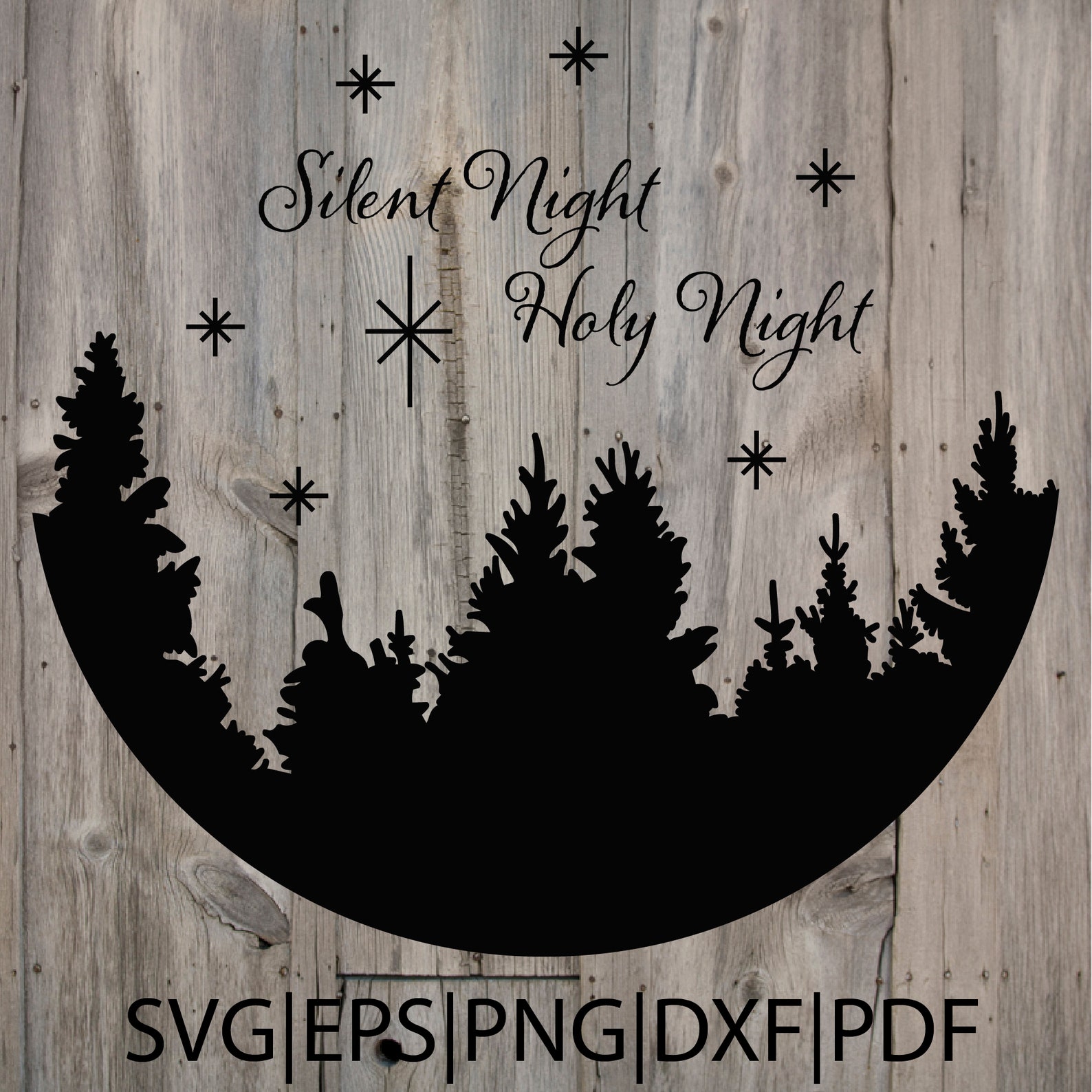 Christmas Scene SVG Silent Night SVG Winter SVG | Etsy