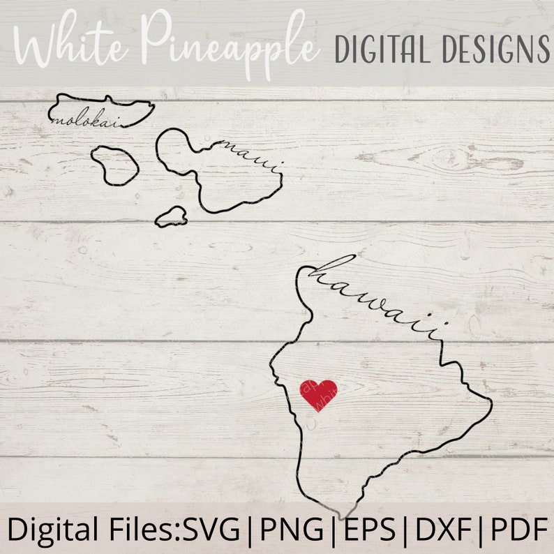 Hawaii SVG State of Hawaii SVG Home SVG State Outline | Etsy