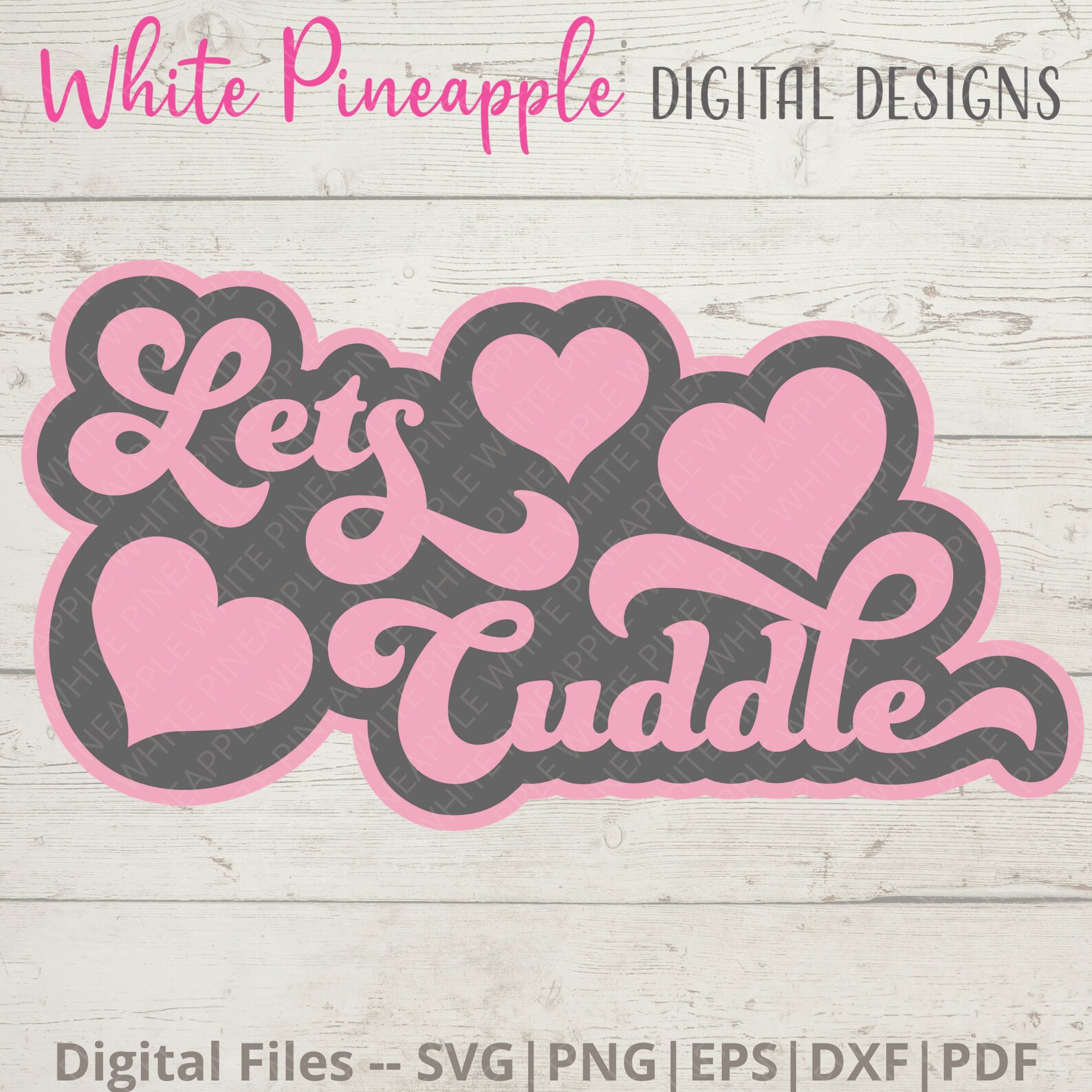 Lets Cuddle SVG Valentines SVG Valentines Day SVG Heart - Etsy