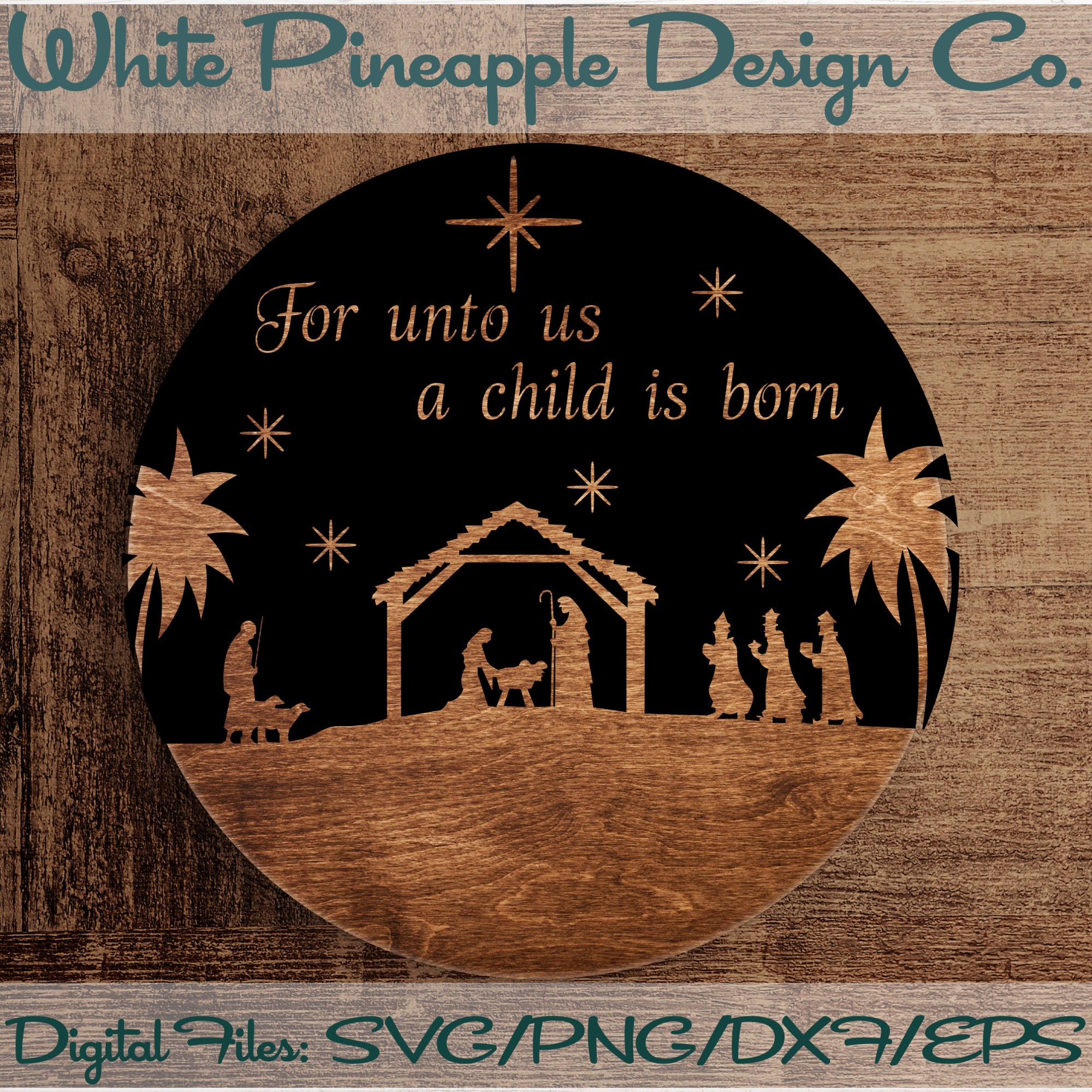 Nativity SVG, Manger Scene SVG, Nativity Scene SVG, Manger Svg, Round ...
