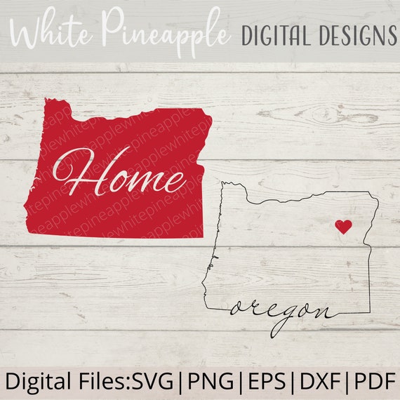 Oregon SVG State of Oregon SVG Home SVG State Outline | Etsy