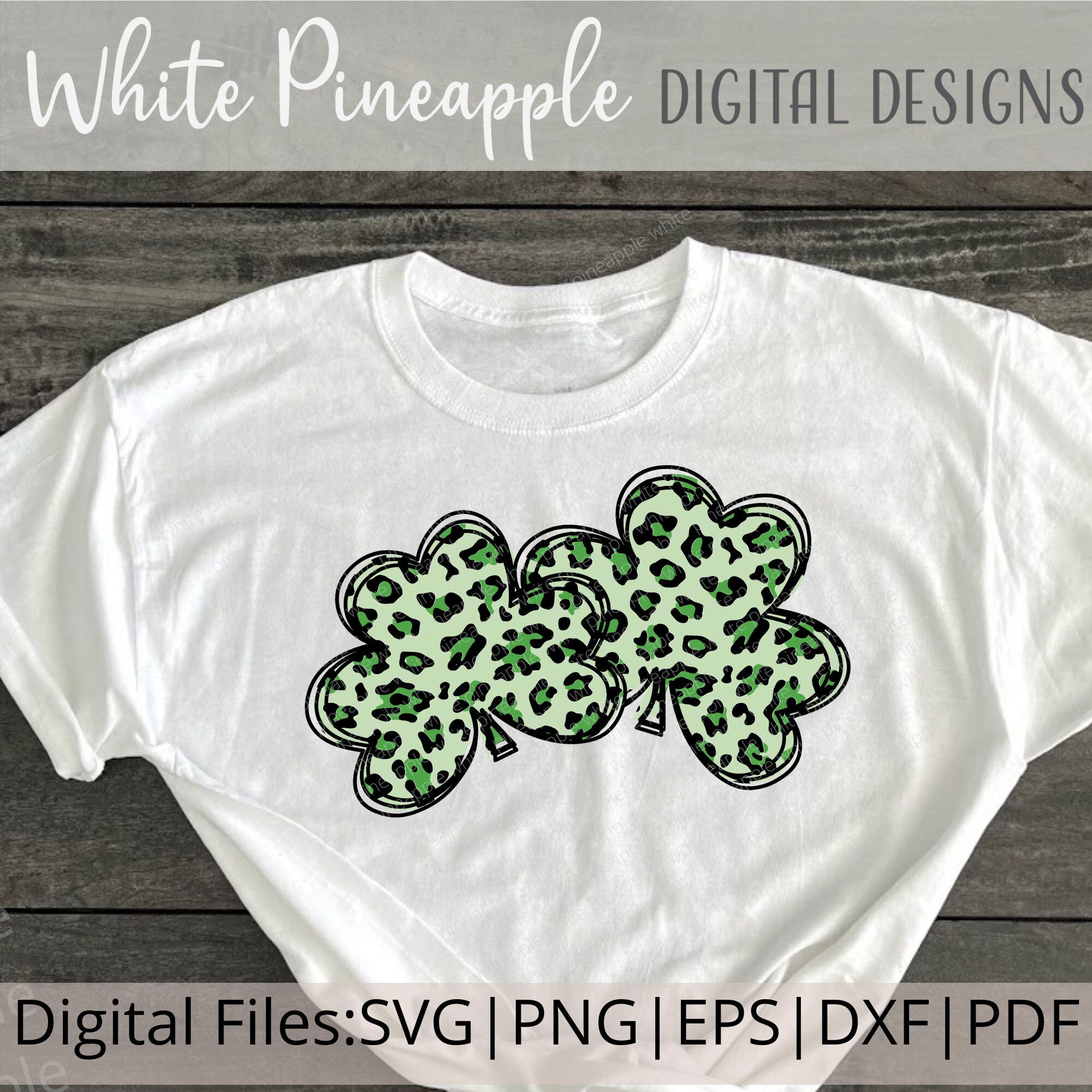 Leopard Shamrock SVG Leopard Clover SVG St Patricks Day SVG Shamrock ...
