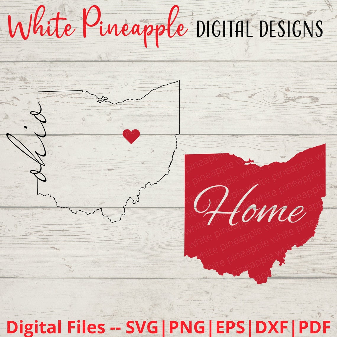 Ohio SVG Home SVG States SVG State Outline Svg United - Etsy