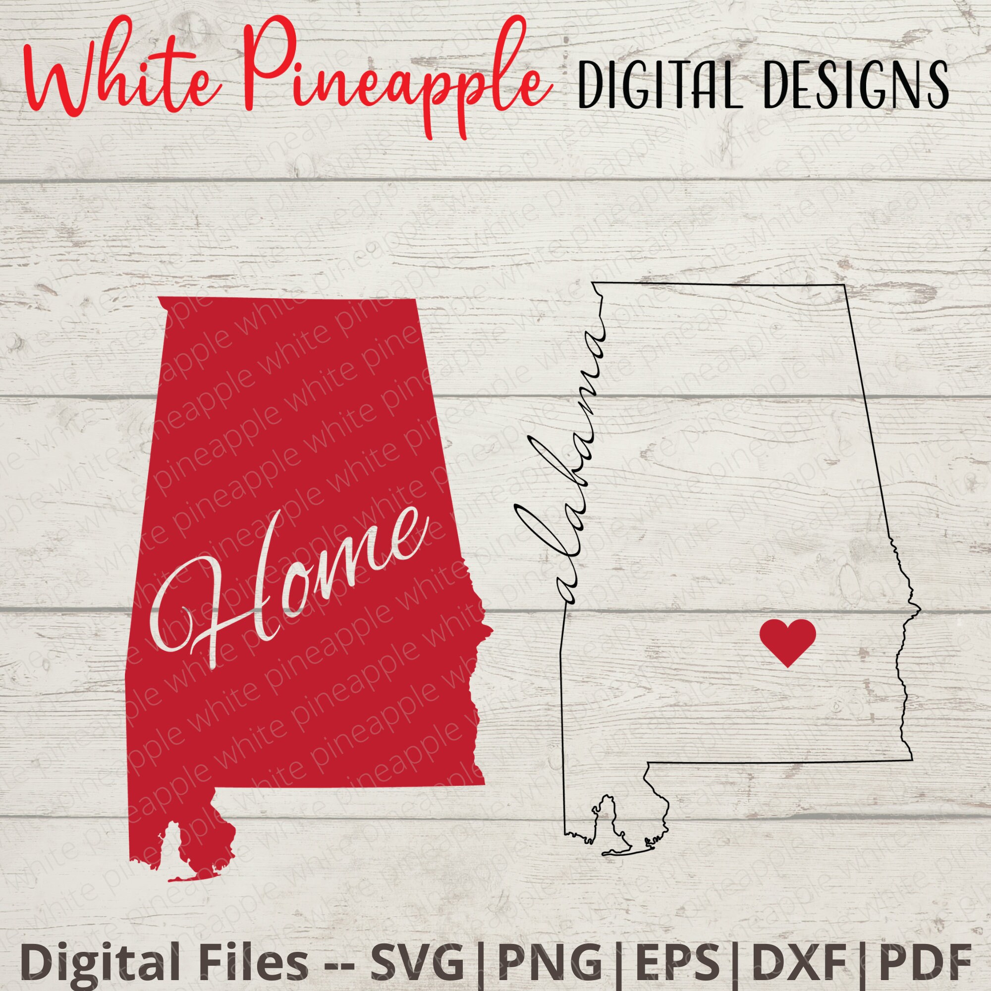 Alabama SVG Home SVG States SVG State Outline Svg - Etsy