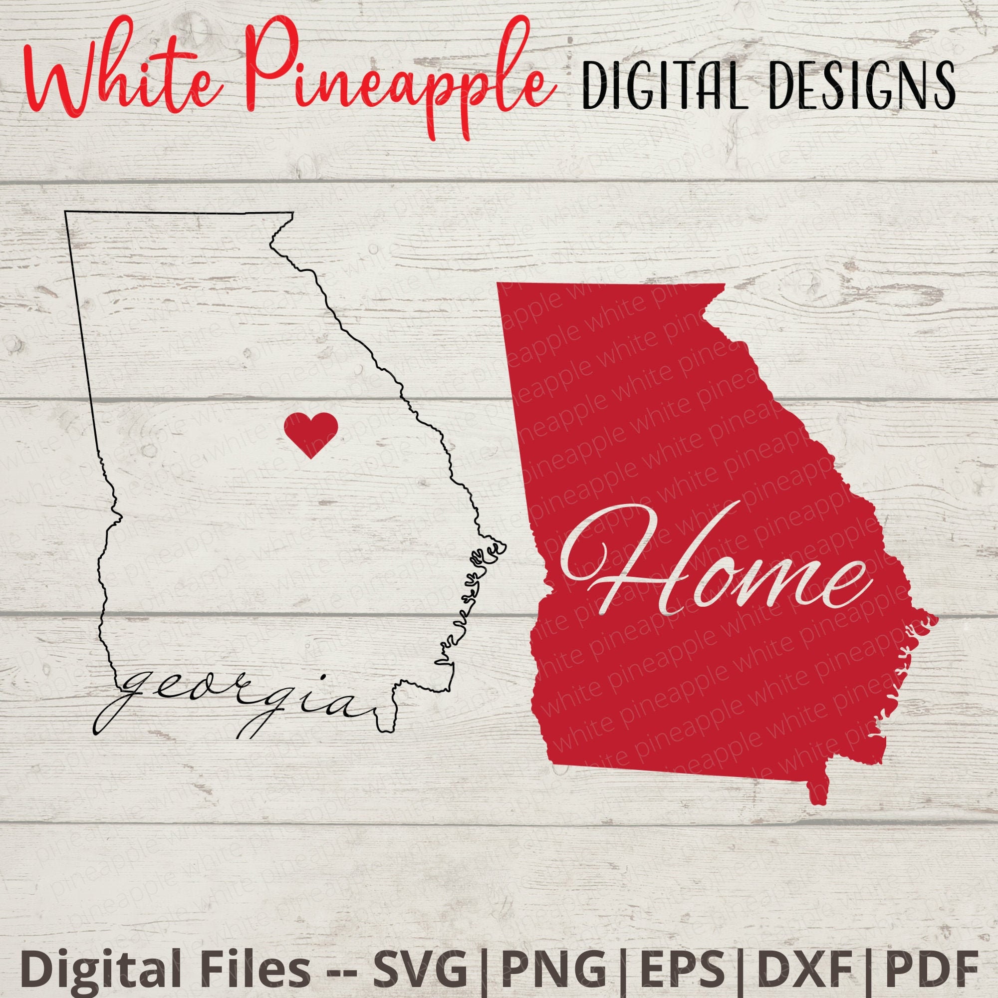 Georgia SVG - Home SVG - States SVG - State Outline Svg - United States ...