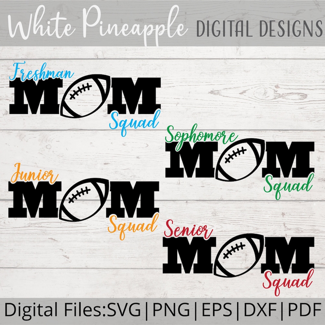 Football Mom SVG, Football Mom Squad SVG, Senior Football Mom Squad SVG ...