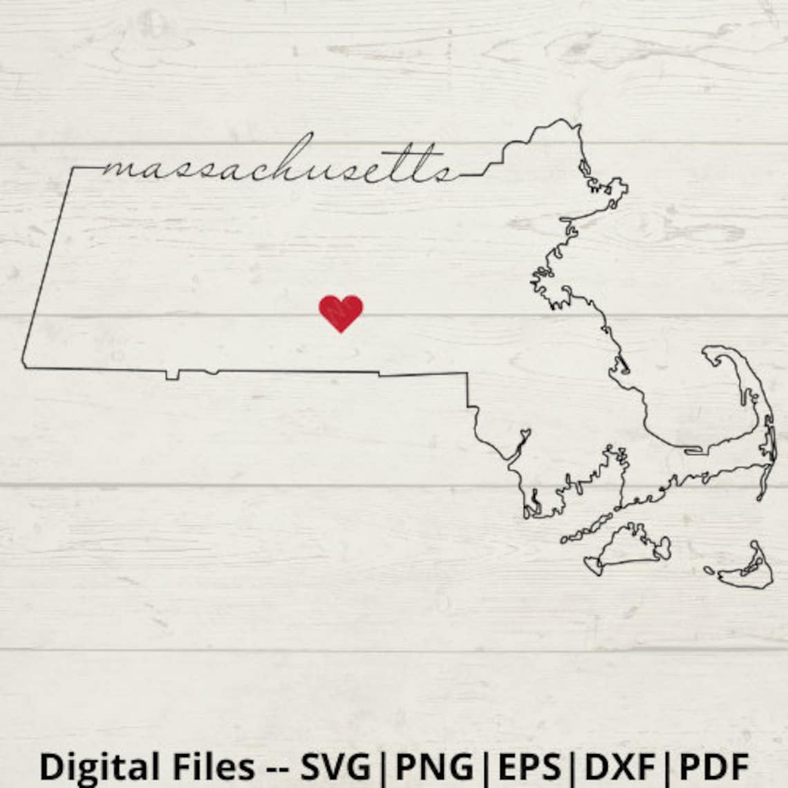 Massachusetts SVG - Massachusetts State SVG - Massachusetts Silhouette ...