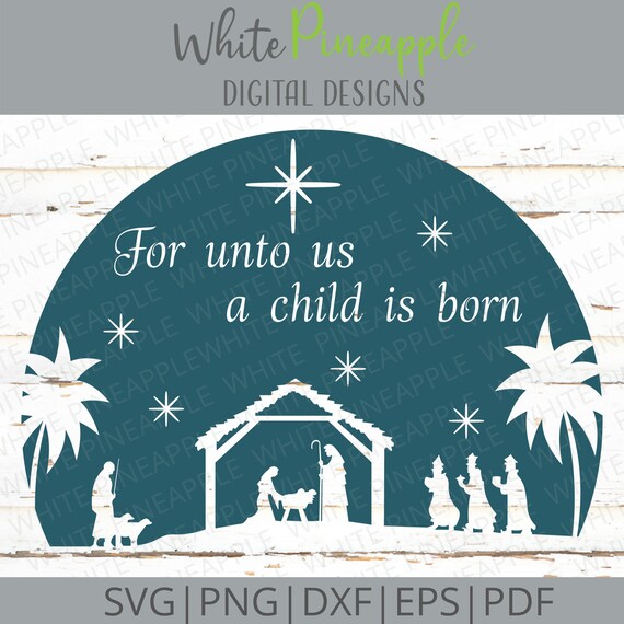 Nativity SVG Manger Scene SVG Nativity Scene SVG Manger - Etsy