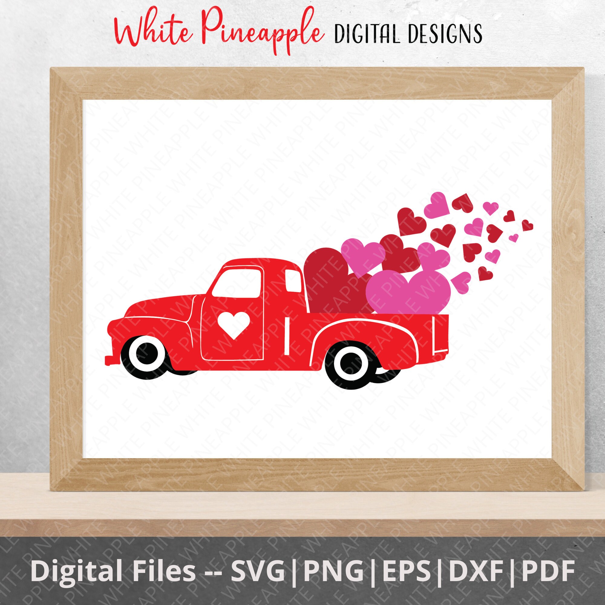 Valentine Truck SVG - Valentine SVG - Valentines Day SVG - Heart Svg ...
