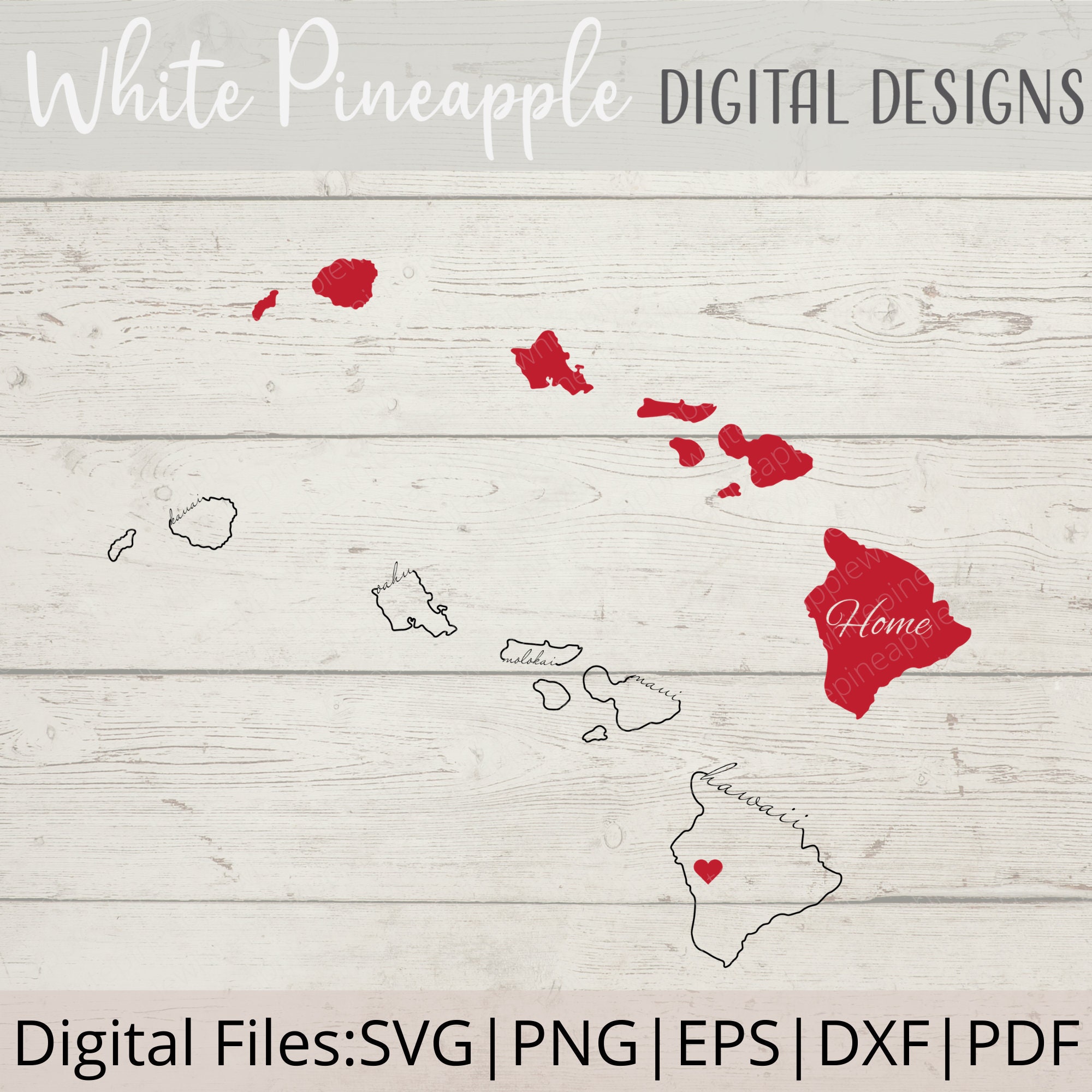 Hawaii SVG State of Hawaii SVG Home SVG State Outline - Etsy