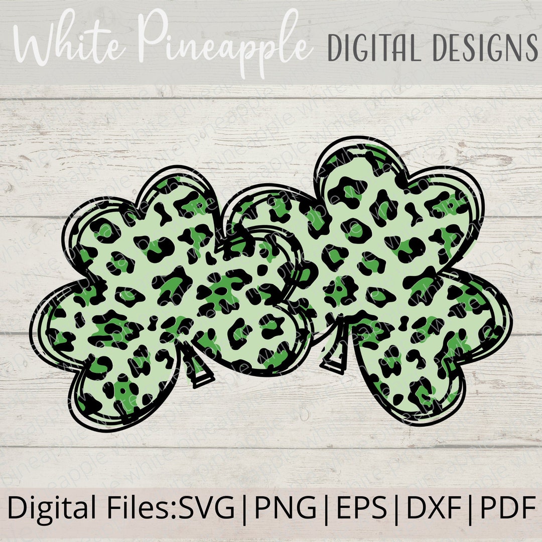 Leopard Shamrock SVG - Leopard Clover SVG - St Patricks Day SVG ...