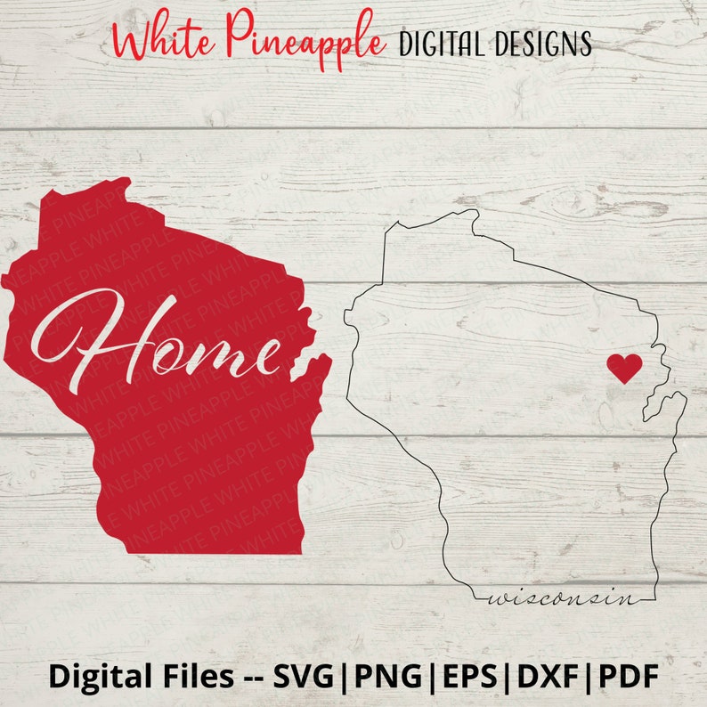 Wisconsin SVG Home SVG Wisconsin Outline SVG States Svg State Outline ...