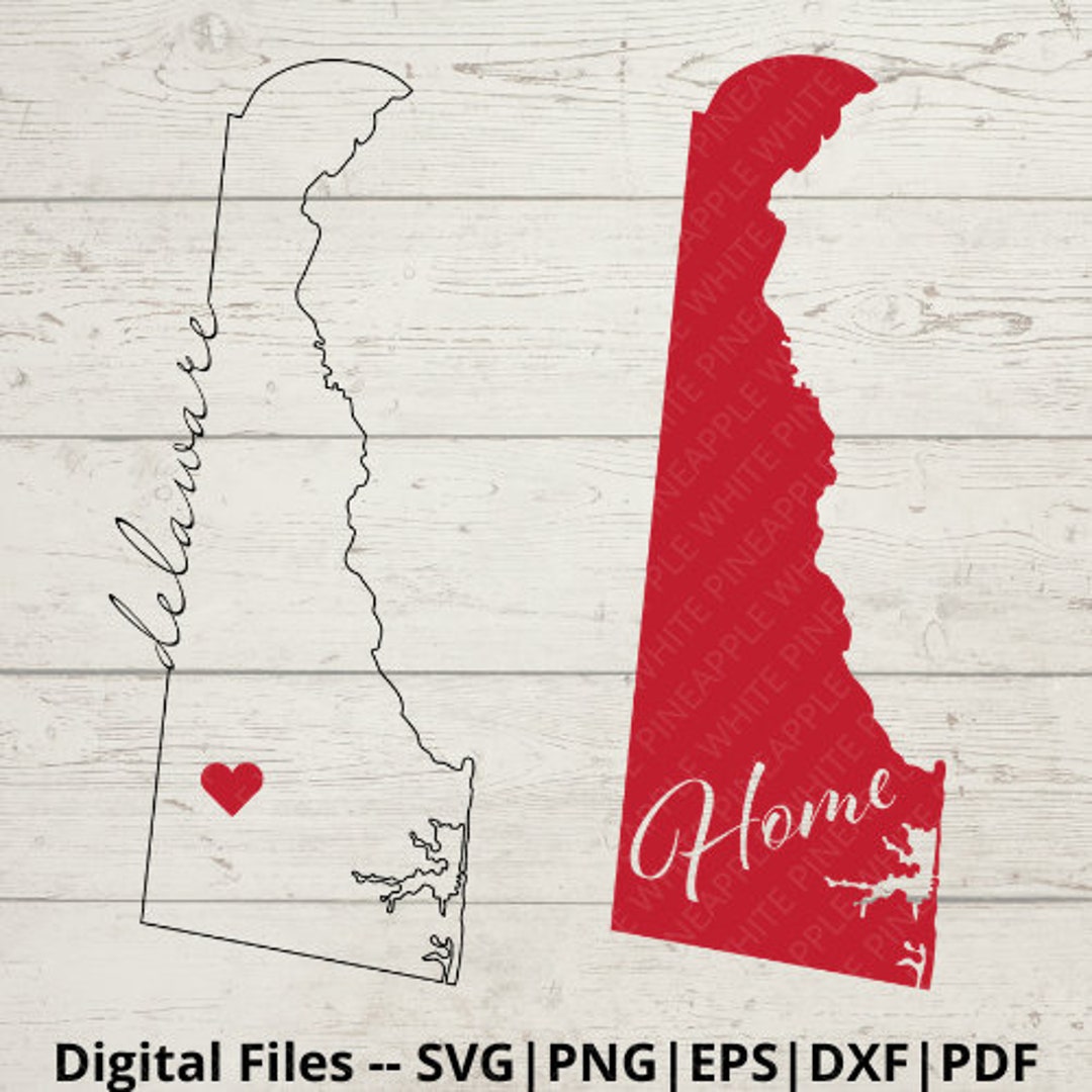 Delaware SVG - Delaware State SVG - Delaware Silhouette Svg - State ...