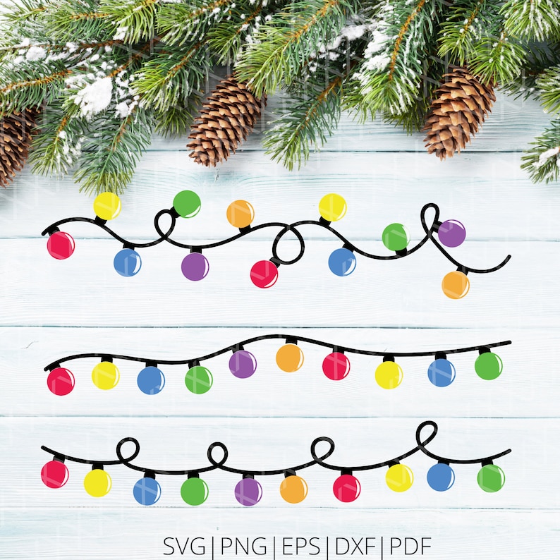 Christmas Lights SVG - Christmas SVG - Twinkle Lights SVG - Christmas ...