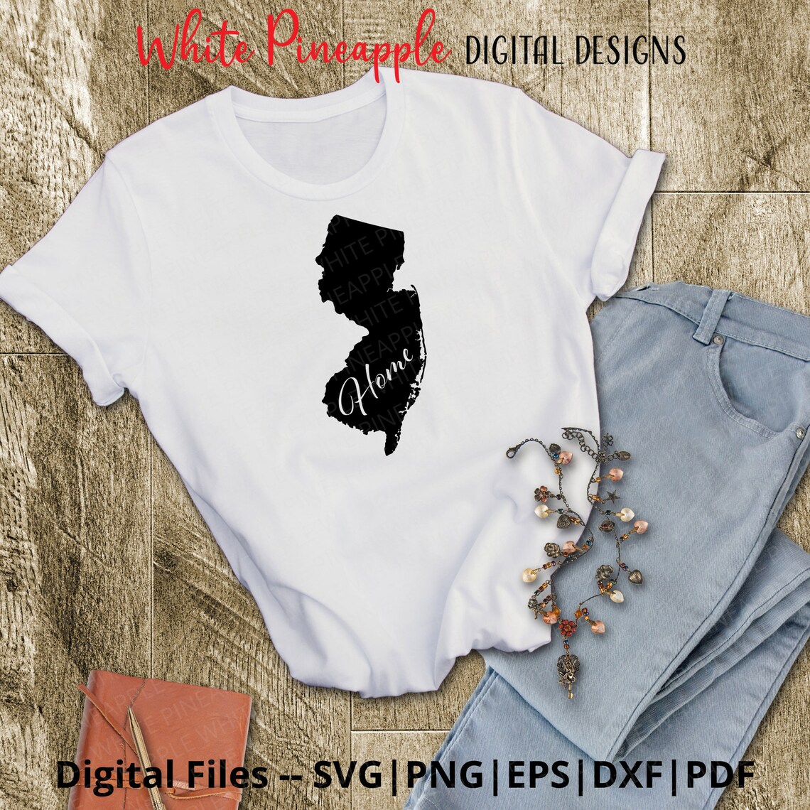 New Jersey SVG Home SVG New Jersey Outline SVG States | Etsy