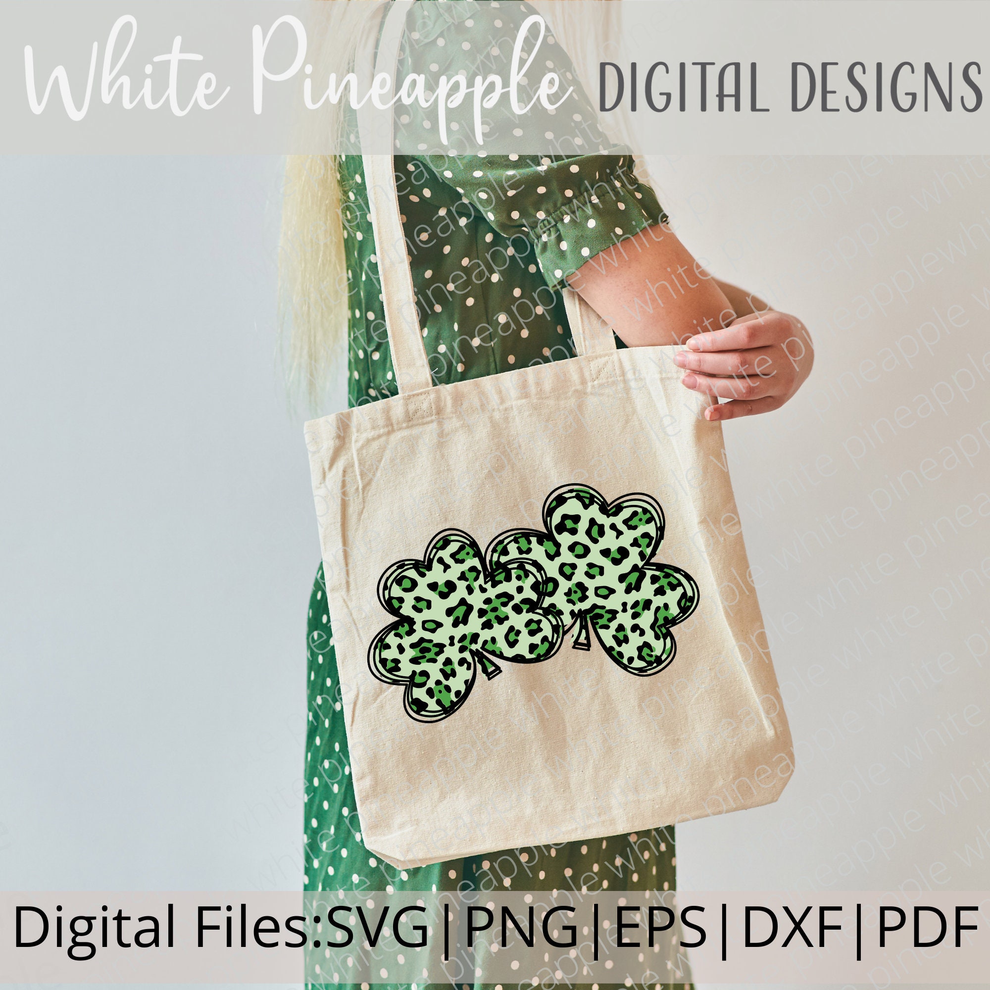 Leopard Shamrock SVG Leopard Clover SVG St Patricks Day SVG Shamrock ...