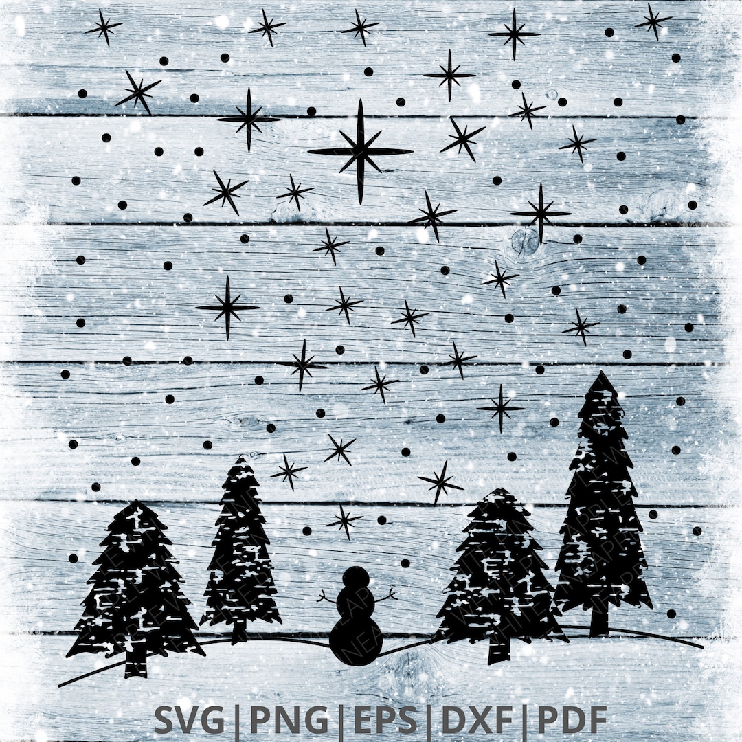 Winter Scene SVG - Winter Scene SVG File - Christmas Scene SVG ...