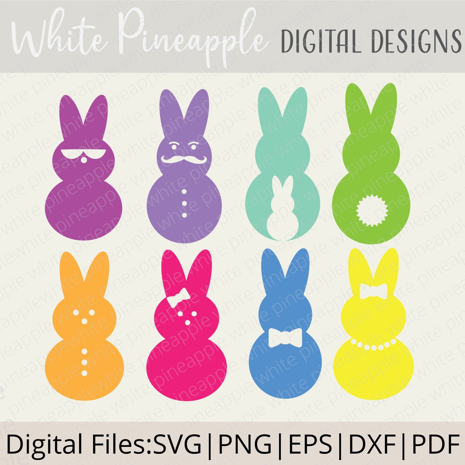 Easter SVG Easter Bunny SVG Peeps SVG Marshmallow Peeps Svg Easter ...