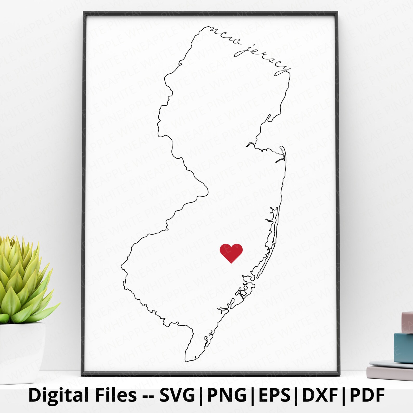 New Jersey SVG Home SVG New Jersey Outline SVG States | Etsy