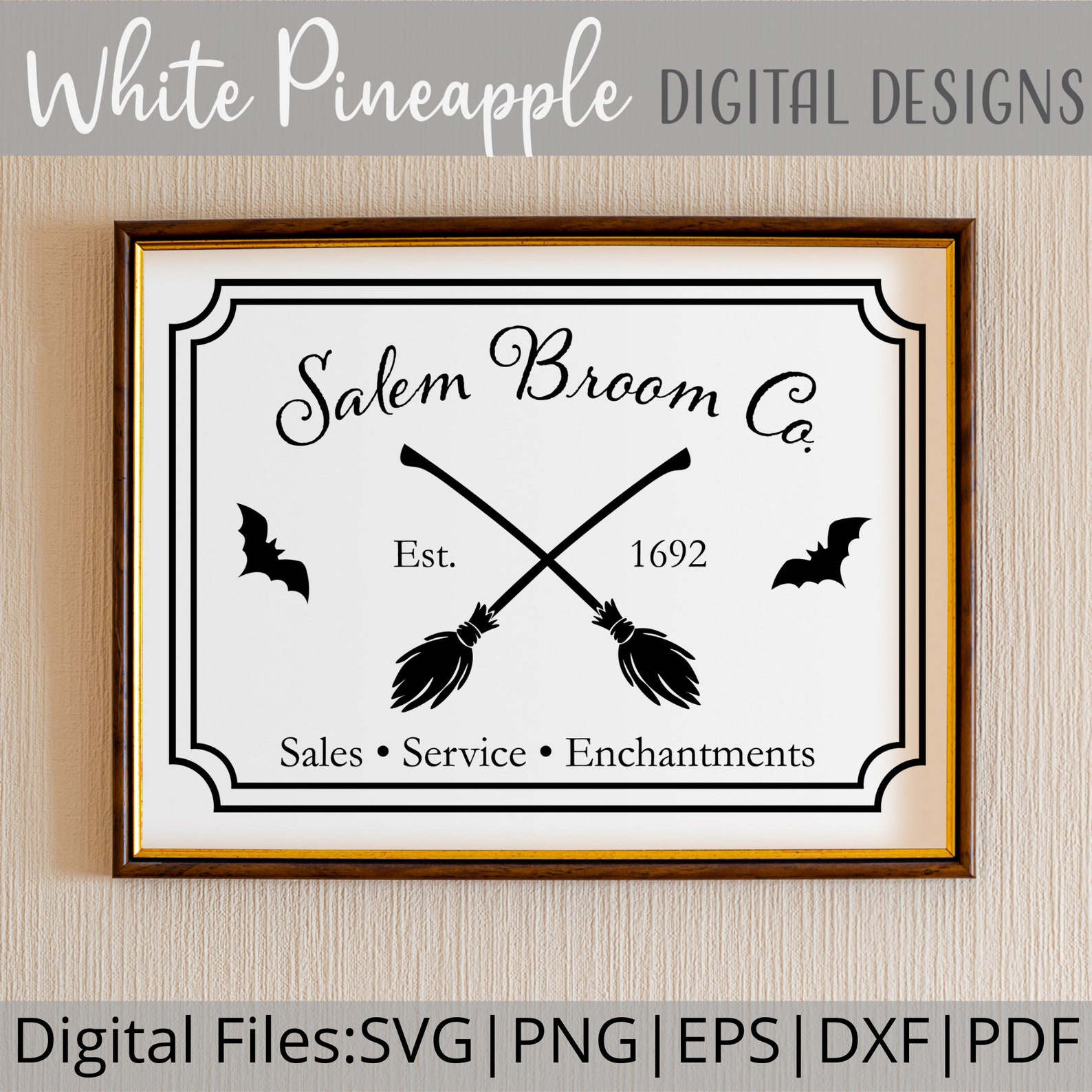 Salem Broom Company SVG Broom Company Sign Broomstick SVG | Etsy