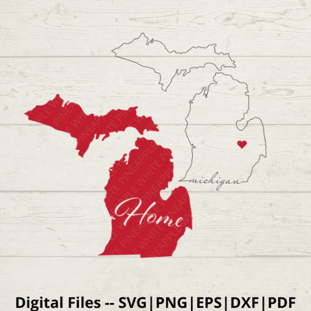 Michigan SVG - Michigan State SVG - State of Michigan - United States ...