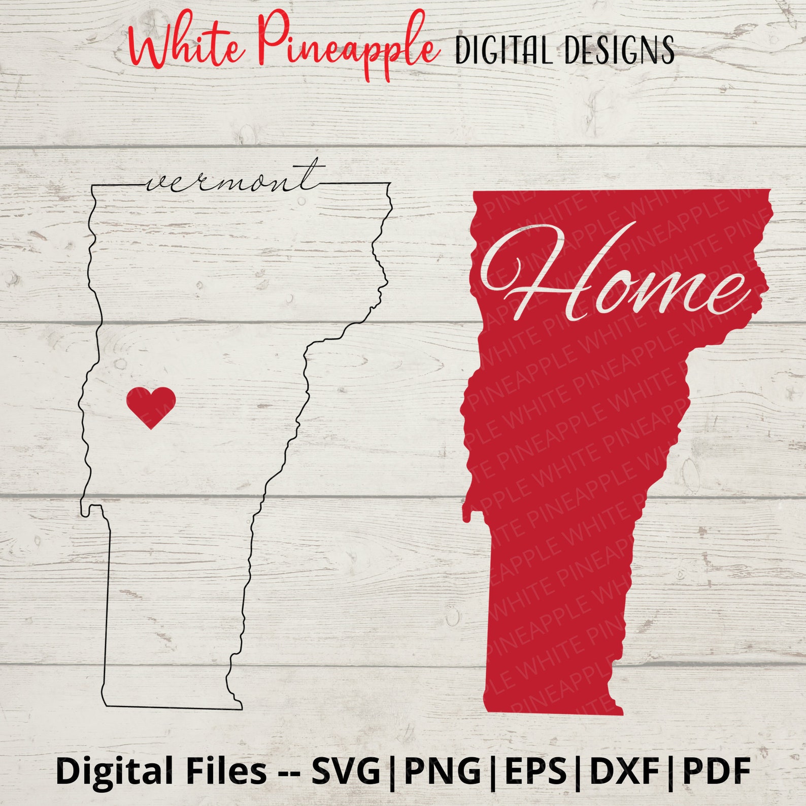 Vermont SVG Home SVG Vermont Outline SVG State Outline - Etsy