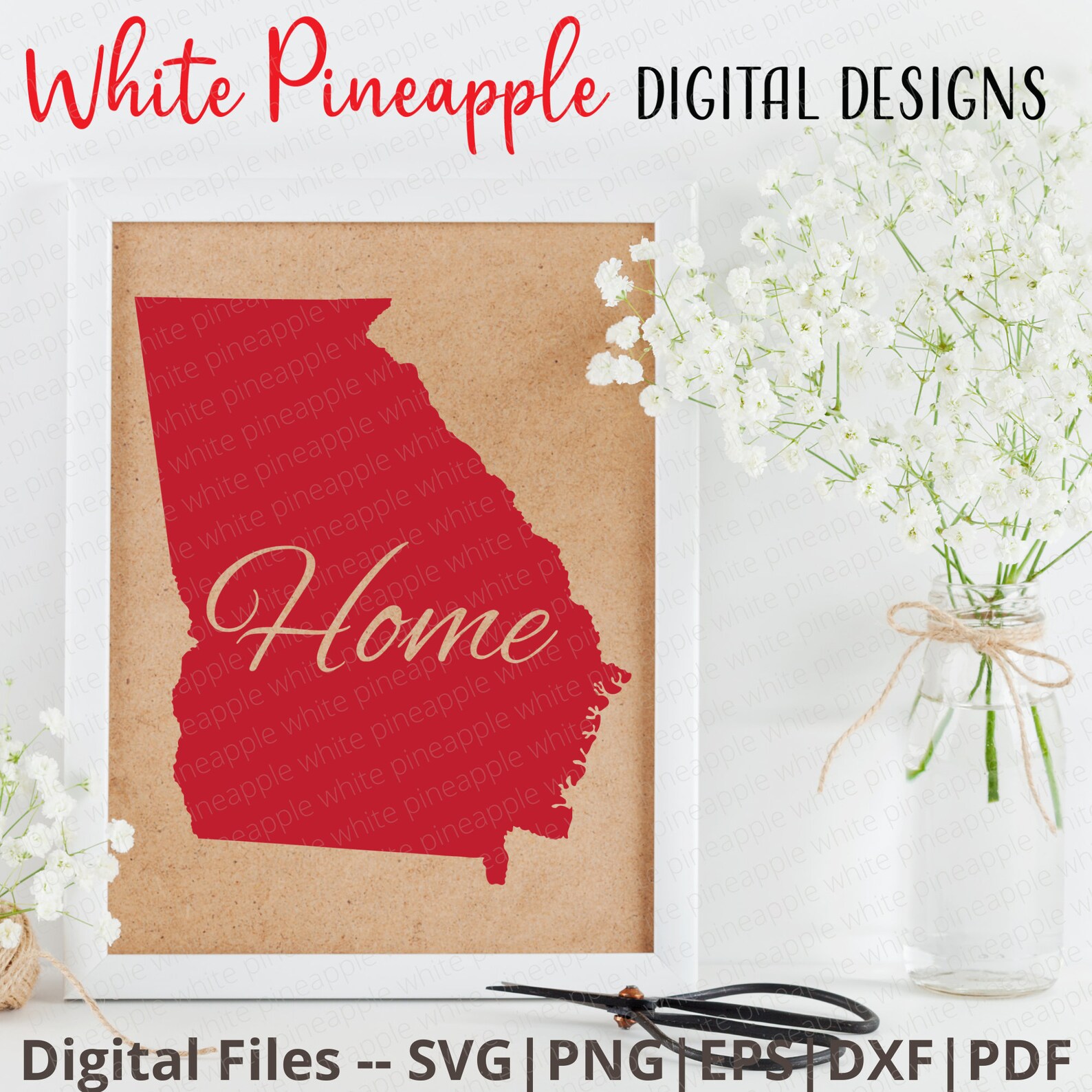 Georgia SVG - Home SVG - States SVG - State Outline Svg - United States ...