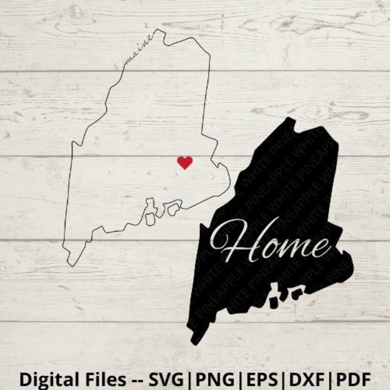 Maine SVG State of Maine SVG Maine Silhouette SVG United States Svg ...