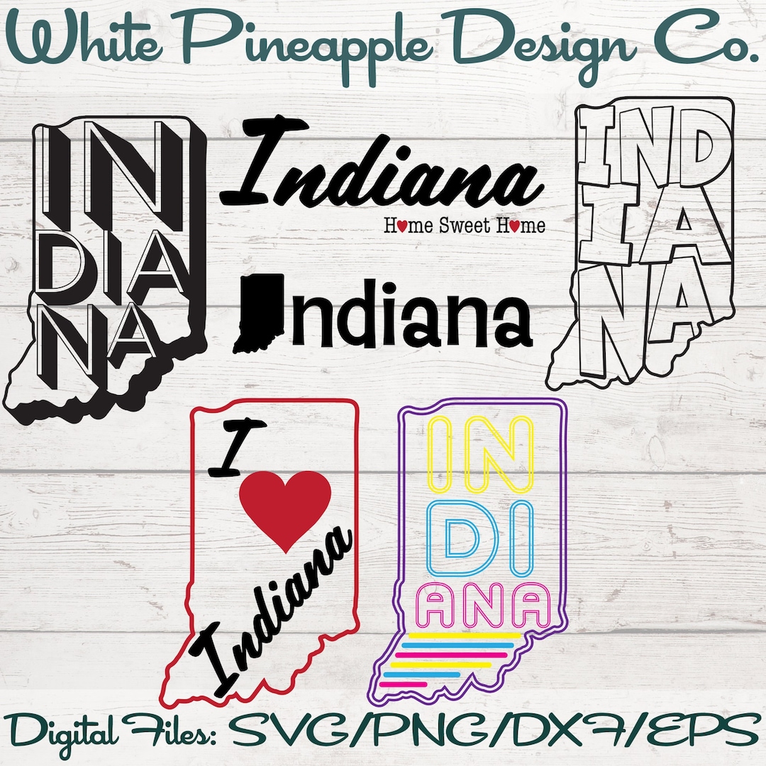 Indiana SVG, State SVG, Back Home Again in Indiana, Hand Drawn State ...