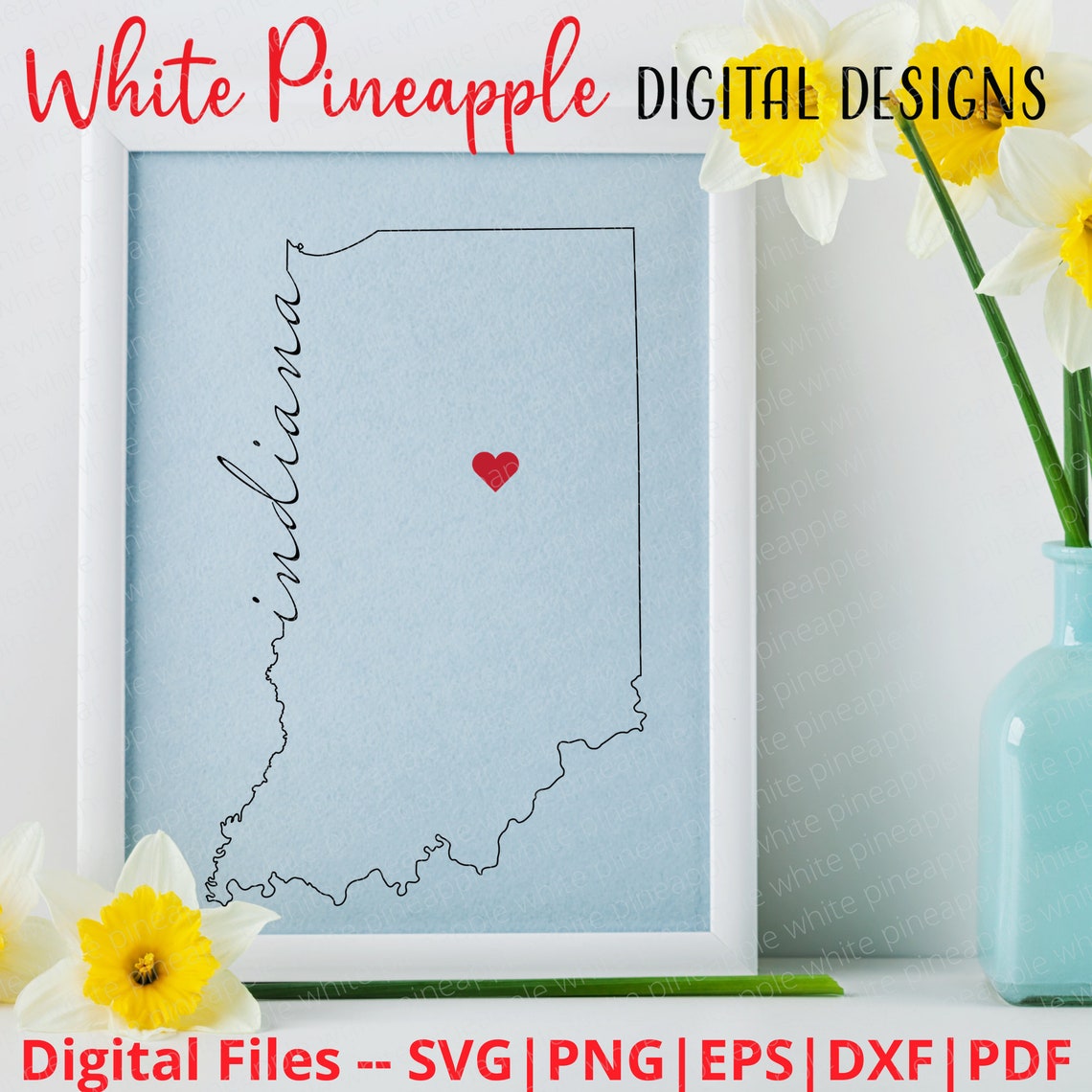 Indiana SVG - Home SVG - States SVG - State Outline Svg - United States ...