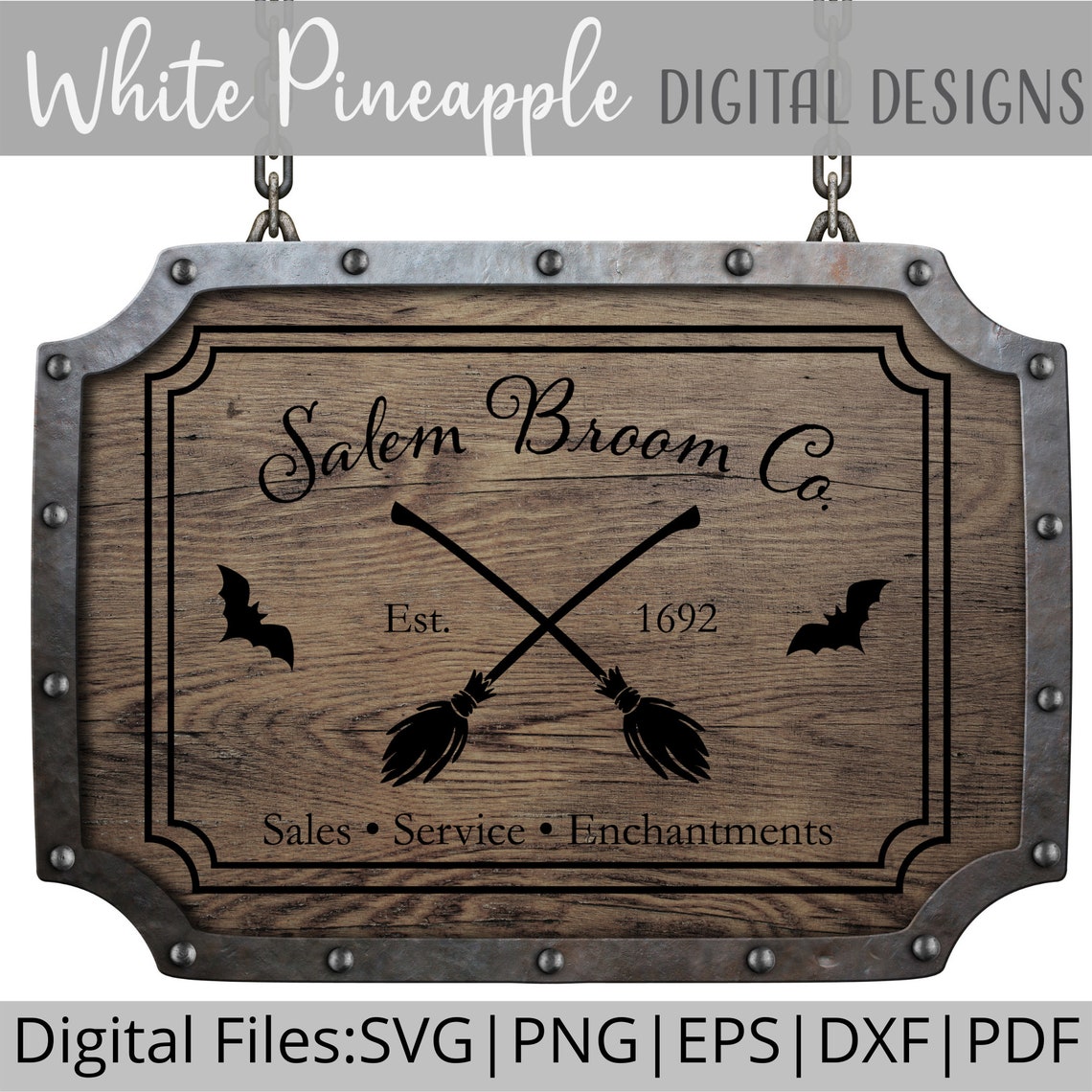 Salem Broom Company SVG Broom Company Sign Broomstick SVG - Etsy