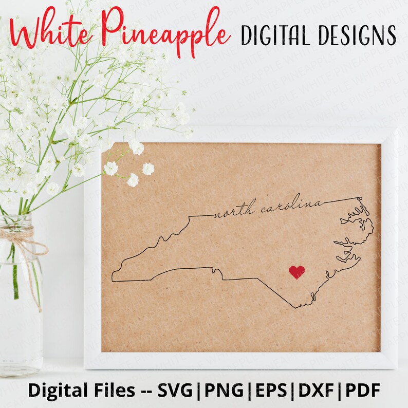 North Carolina SVG - Home SVG - North Carolina Outline SVG - States Svg ...