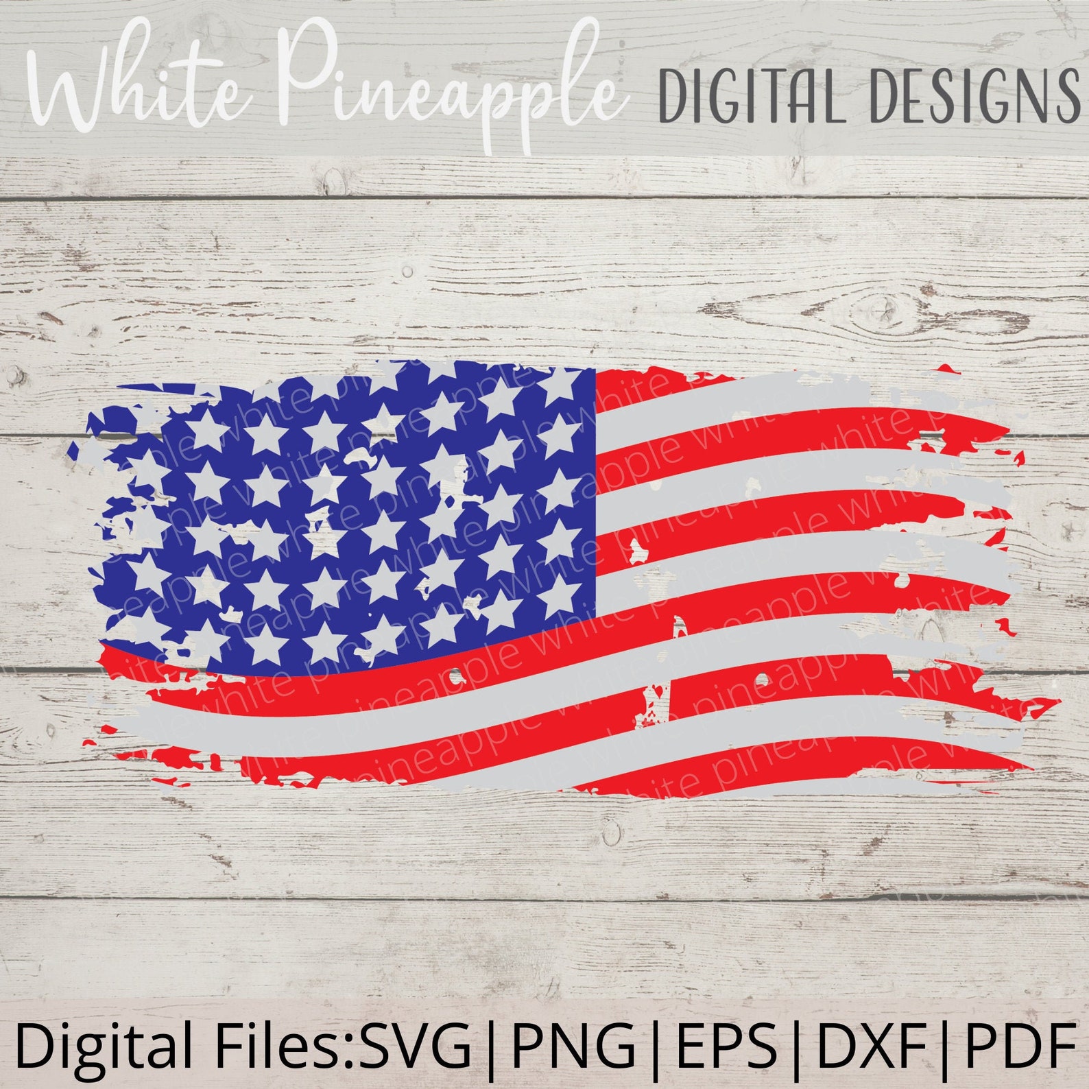 Distressed American Flag SVG Patriotic SVG American Flag | Etsy