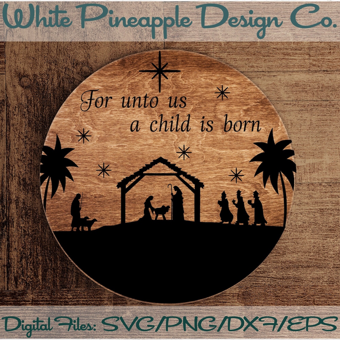 Nativity SVG, Manger Scene SVG, Nativity Scene SVG, Manger Svg, Round ...