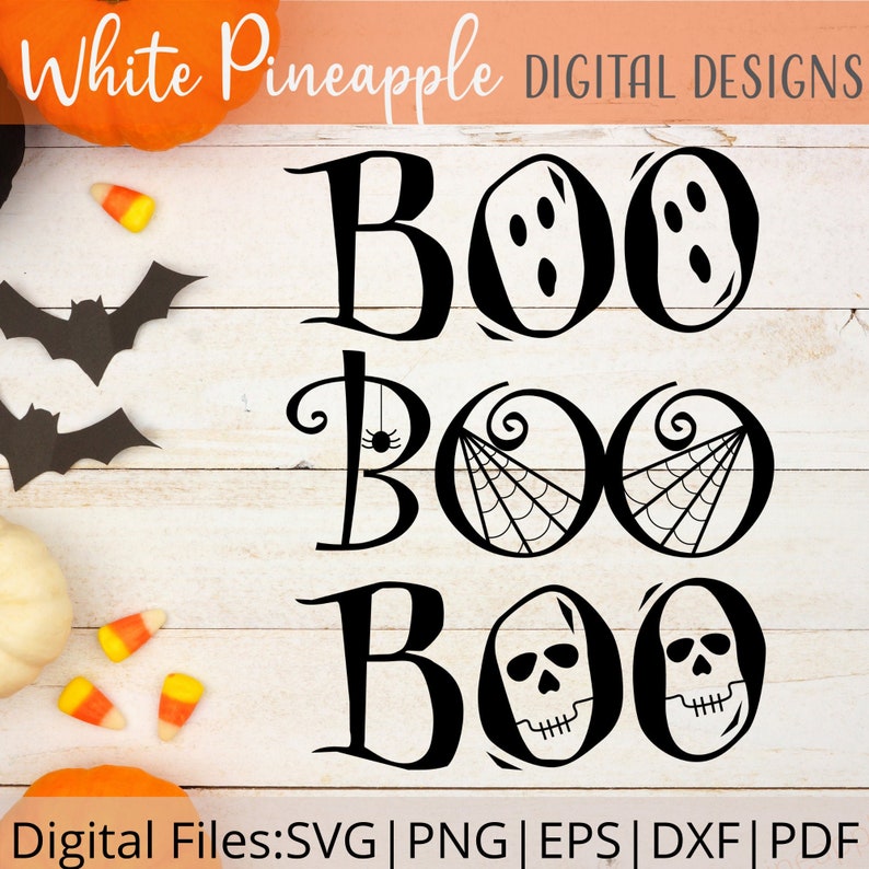 Boo SVG, Halloween Boo Shirt, Halloween Spider SVG, Ghost SVG, Skeleton ...