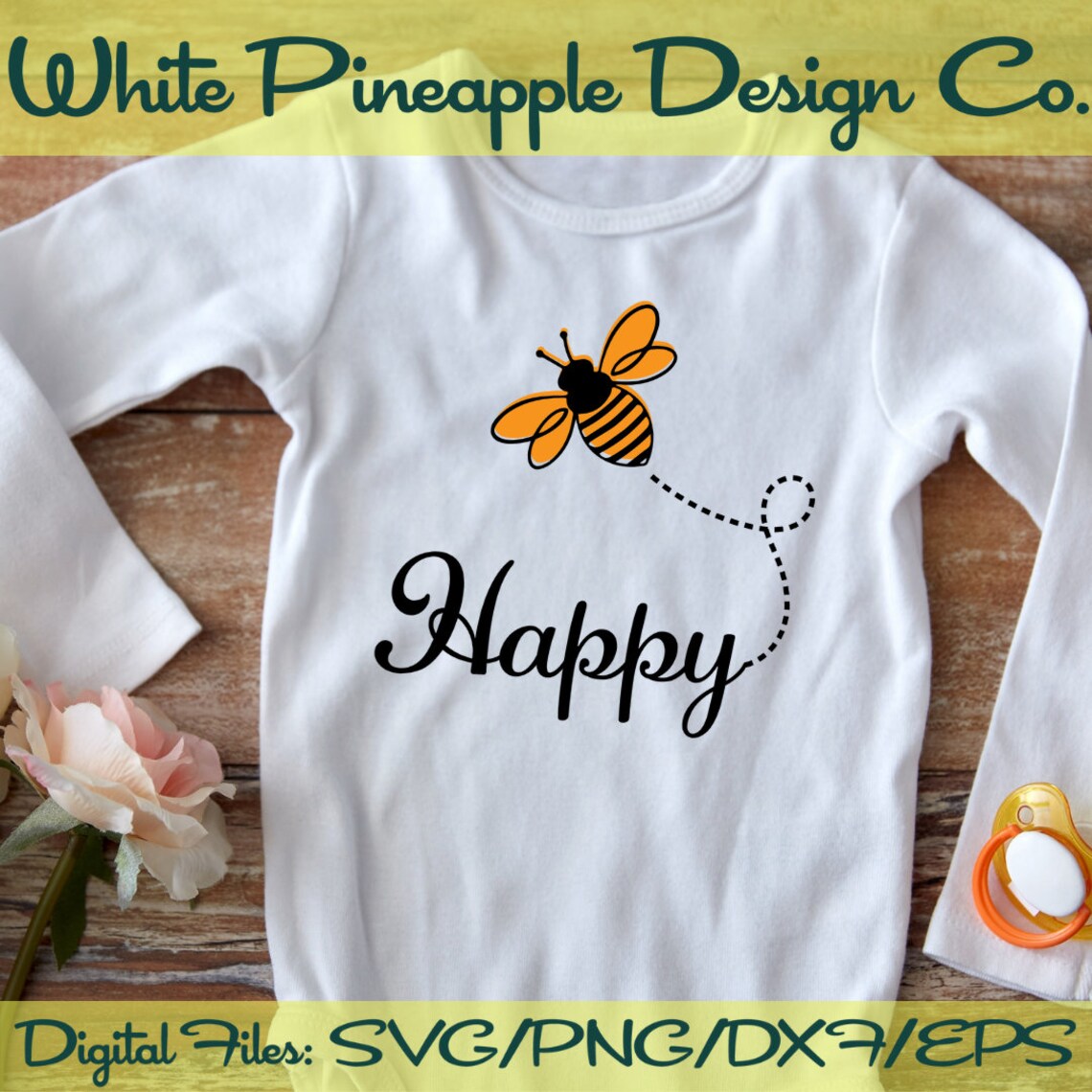 Bee Happy SVG, Honeybee SVG, Bumble Bee SVG, Honey Bee Svg, Bee Kind ...