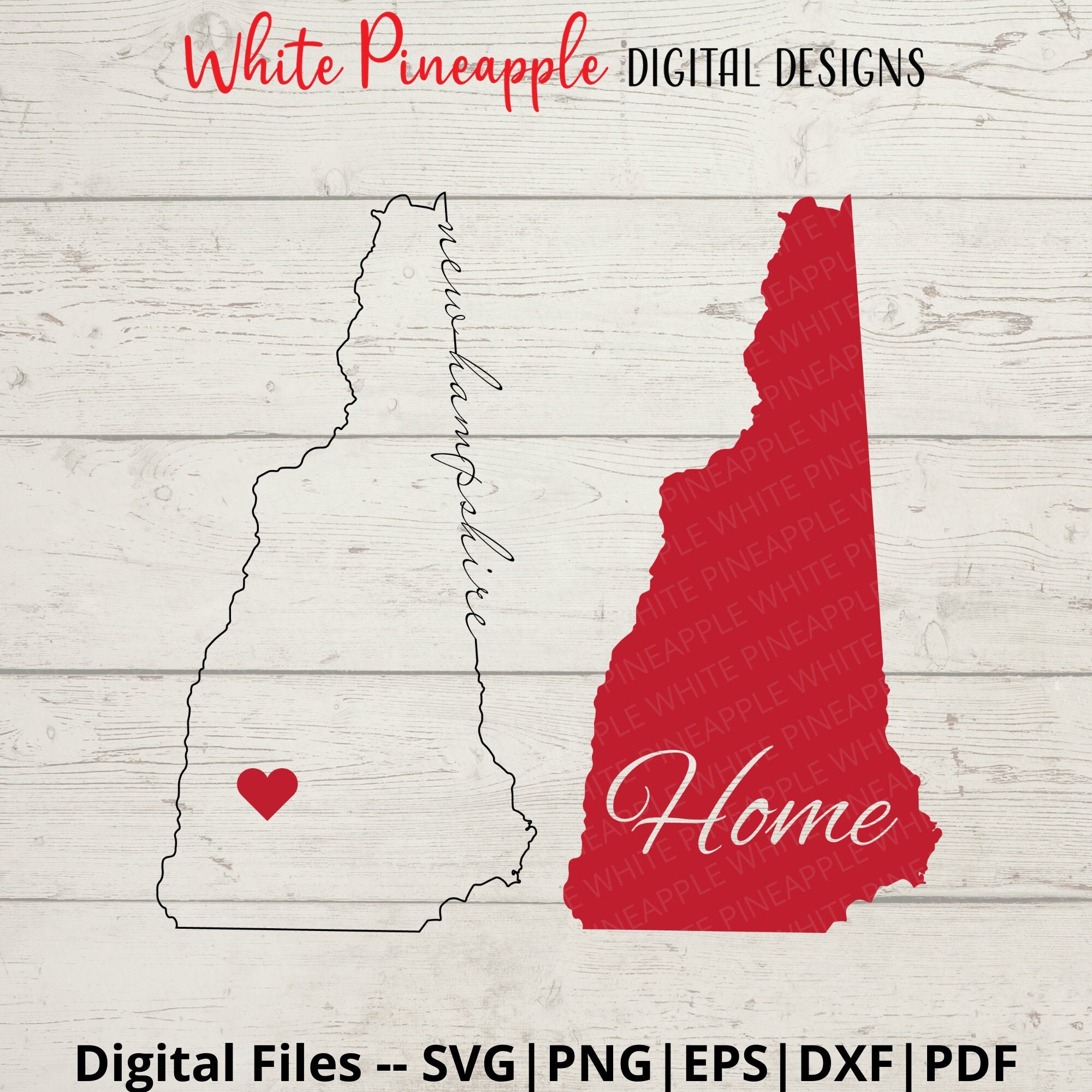 New Hampshire SVG Home SVG State SVG New Hampshire - Etsy