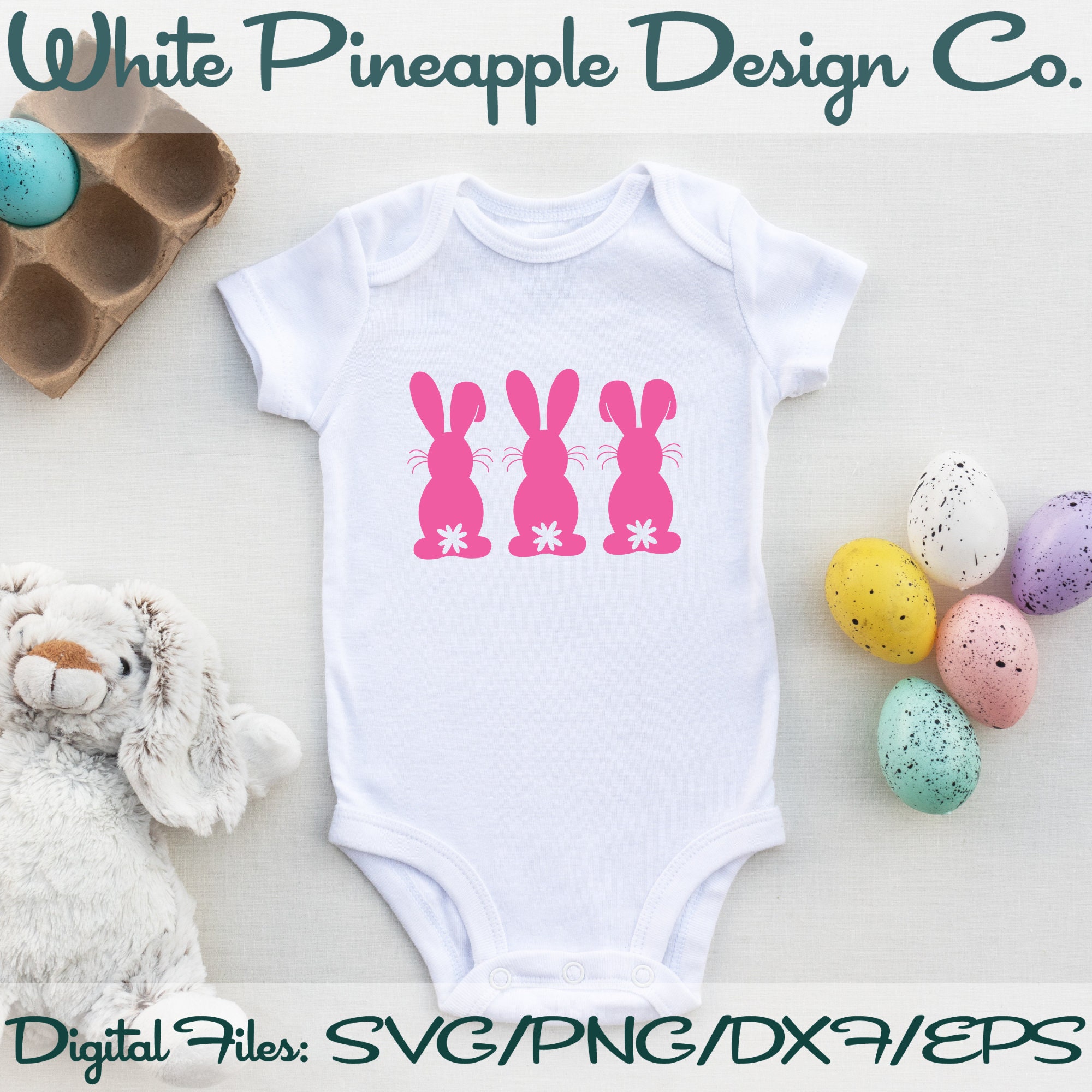 Bunnies SVG, Three Bunnies SVG, Bunny Silhouette SVG, Easter Bunny Svg ...