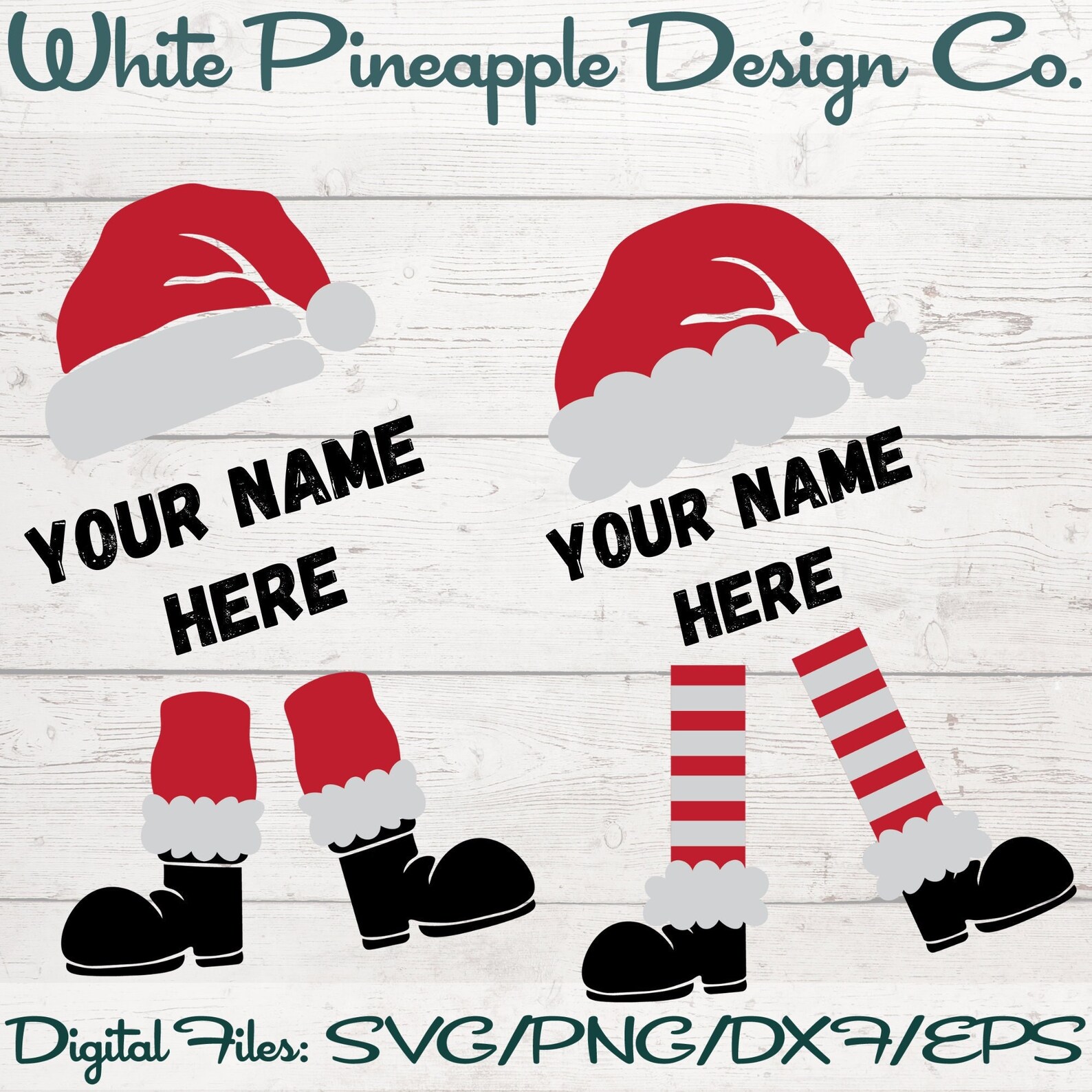 Monogram Santa SVG, Personalized Santa SVG, Christmas Shirt SVG, Santa ...