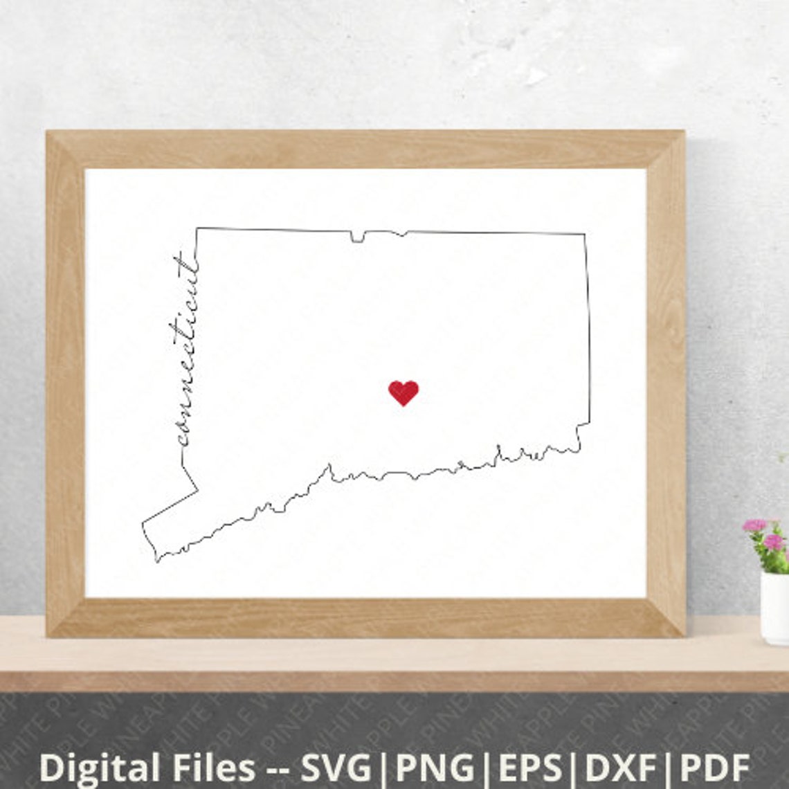 Connecticut SVG - Connecticut Silhouette SVG - United States SVG ...