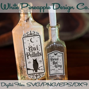 Halloween Potion Bottle Labels SVG, Potion Bottles SVG, Potion Labels ...