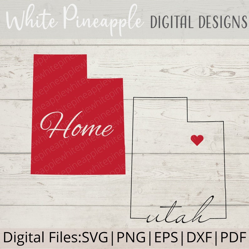 Utah SVG State of Utah SVG Home SVG State Outline Svg - Etsy
