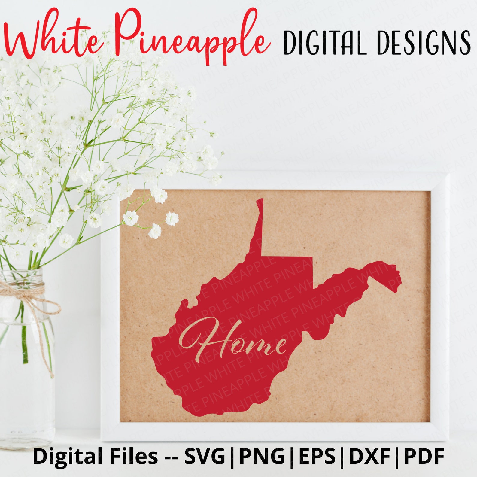 West Virginia SVG Home SVG West Virginia Outline SVG - Etsy