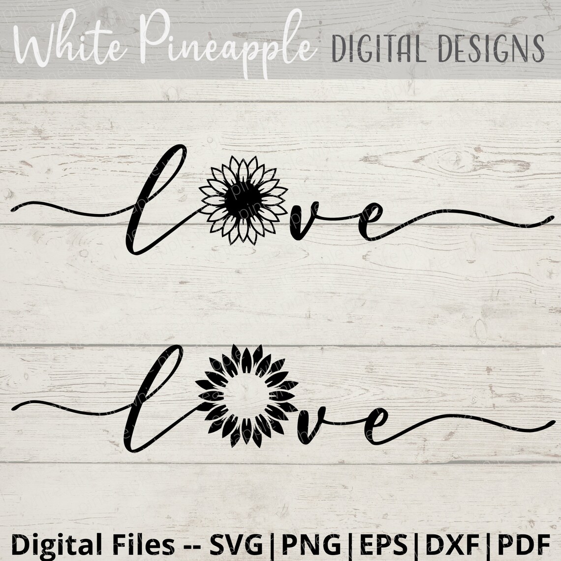 Sunflower Love SVG Sunflower SVG Love SVG Sunflower Png | Etsy